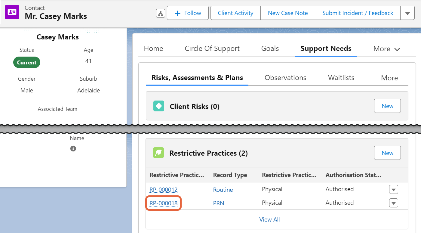 Record pro re nata (PRN) use of a restrictive practice – Lumary DC Help ...